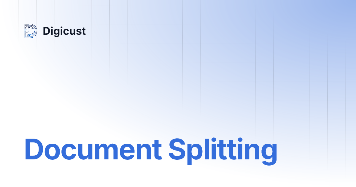 Document Splitting | Digicust